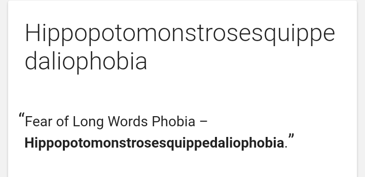 Phobia Words And Meanings
